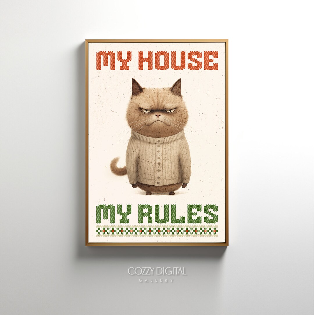 My House My Rules Poster Home Decor, Girly Dorm Room Art, Gift Print ...