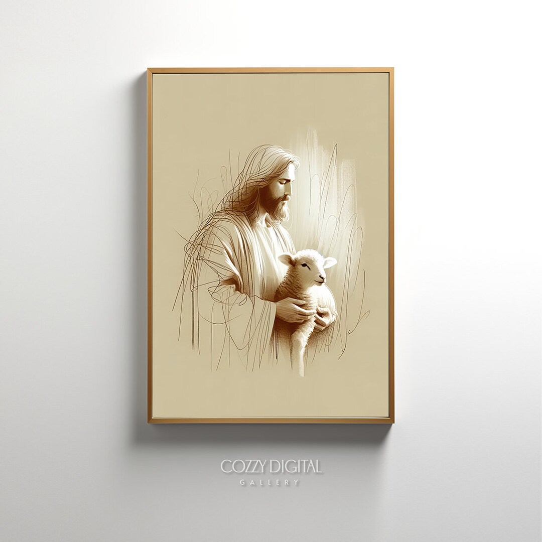 Jesus Leaves the 99, Parable of the Lost Sheep, Good Shepherd, Vertical ...