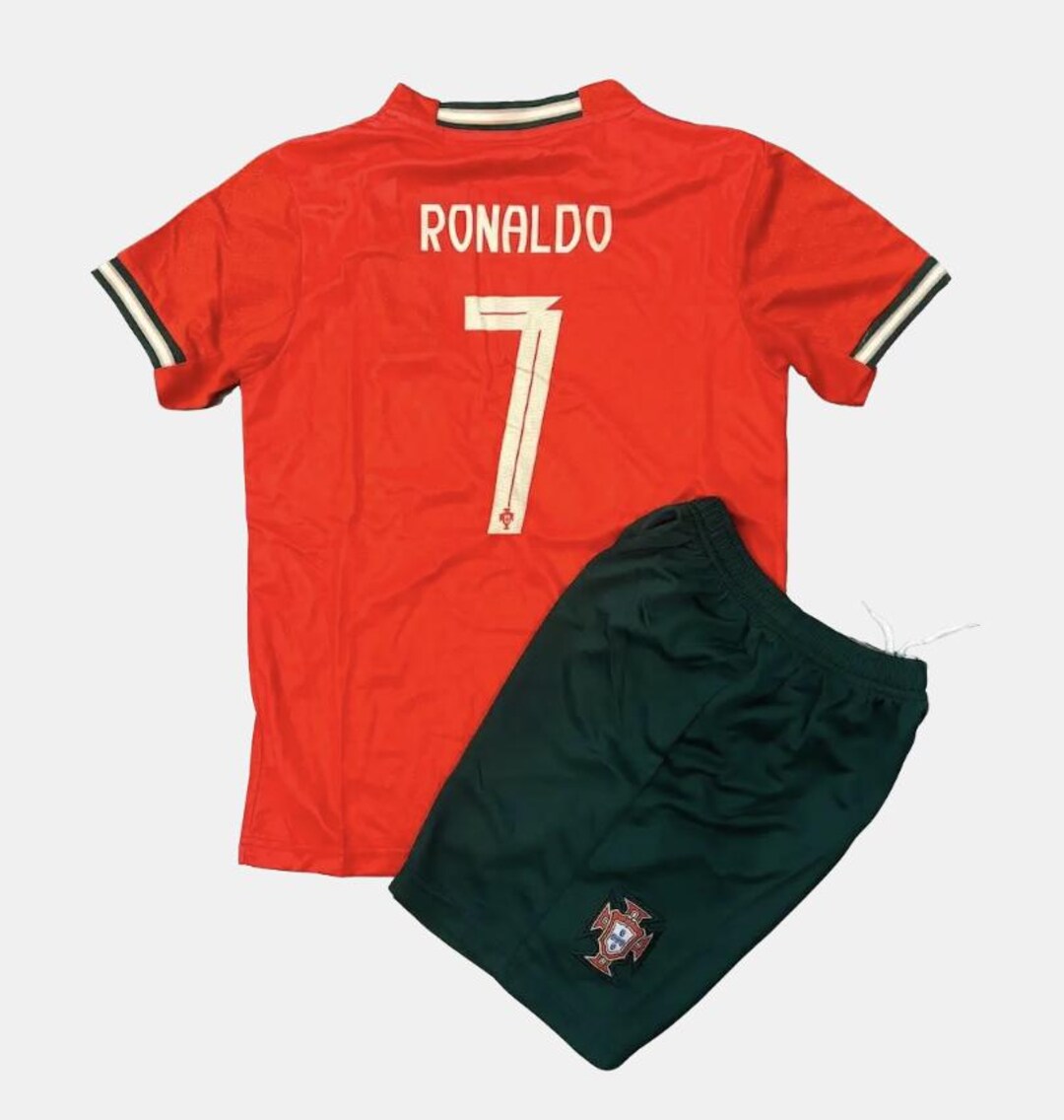 Cristiano Ronaldo Portugal Home Kids Kit Red With Number 7, Short ...