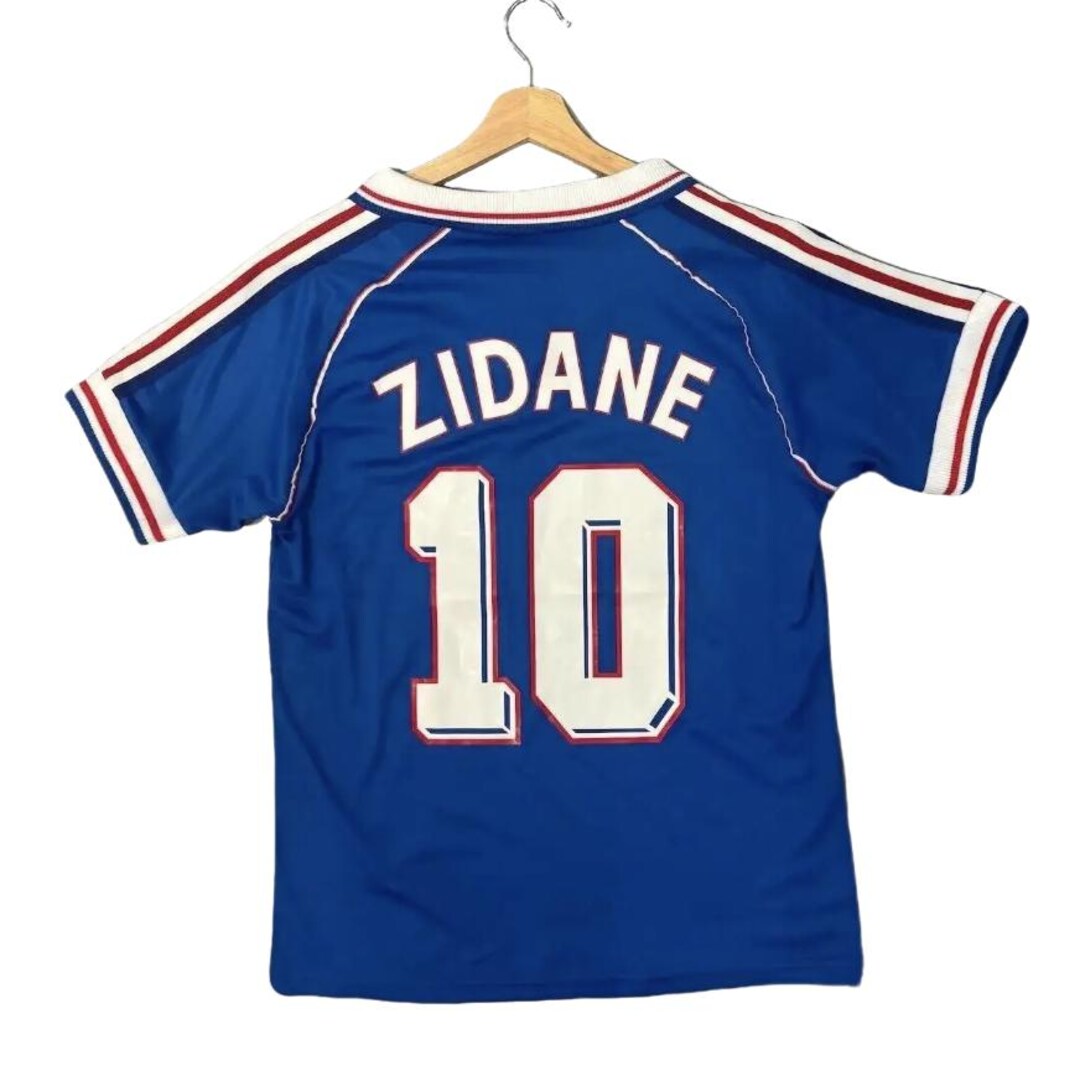 Zidane France Adult Retro Soccer Jersey: Number 10, Blue & Red - Etsy