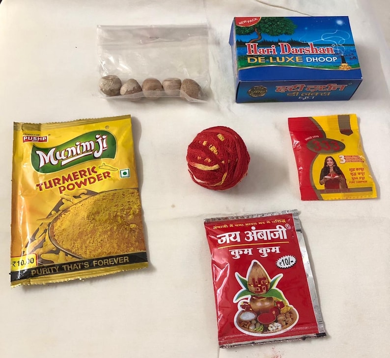 Sacred Puja Kit, Katha, Pujan, Puja Samagri Kit Hindu Religious ...
