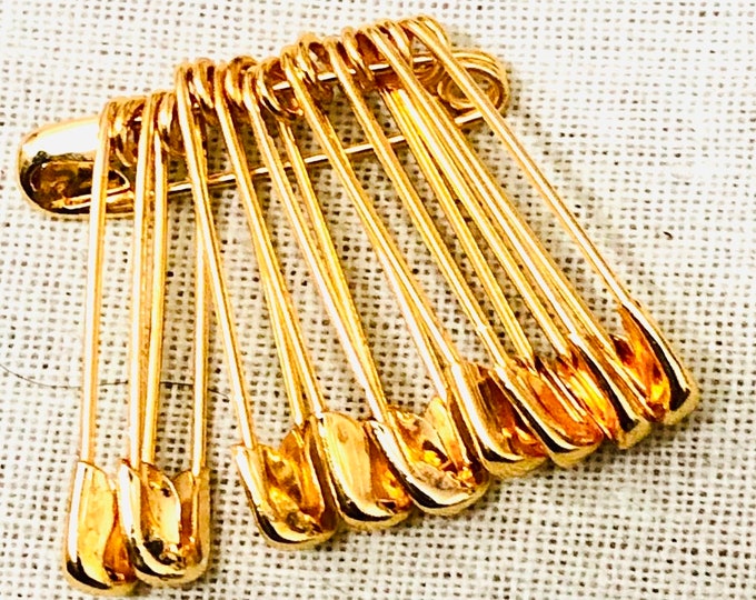 Gold Steel Safety Pins Set of 10 Pins 1 Inch - Etsy
