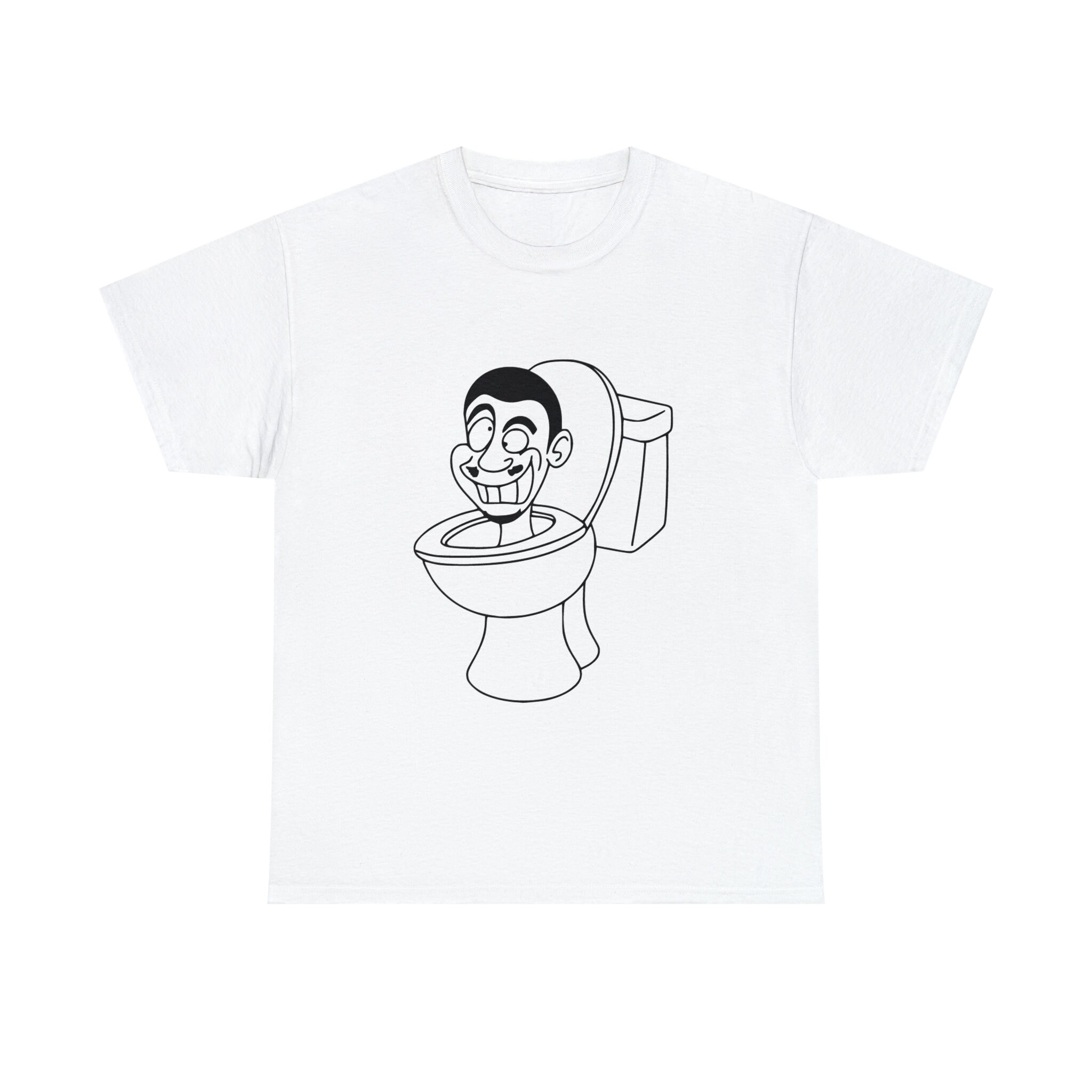 Skibidi Goofy Toilet Meme: the Wacky Toilet Face Tee - Etsy