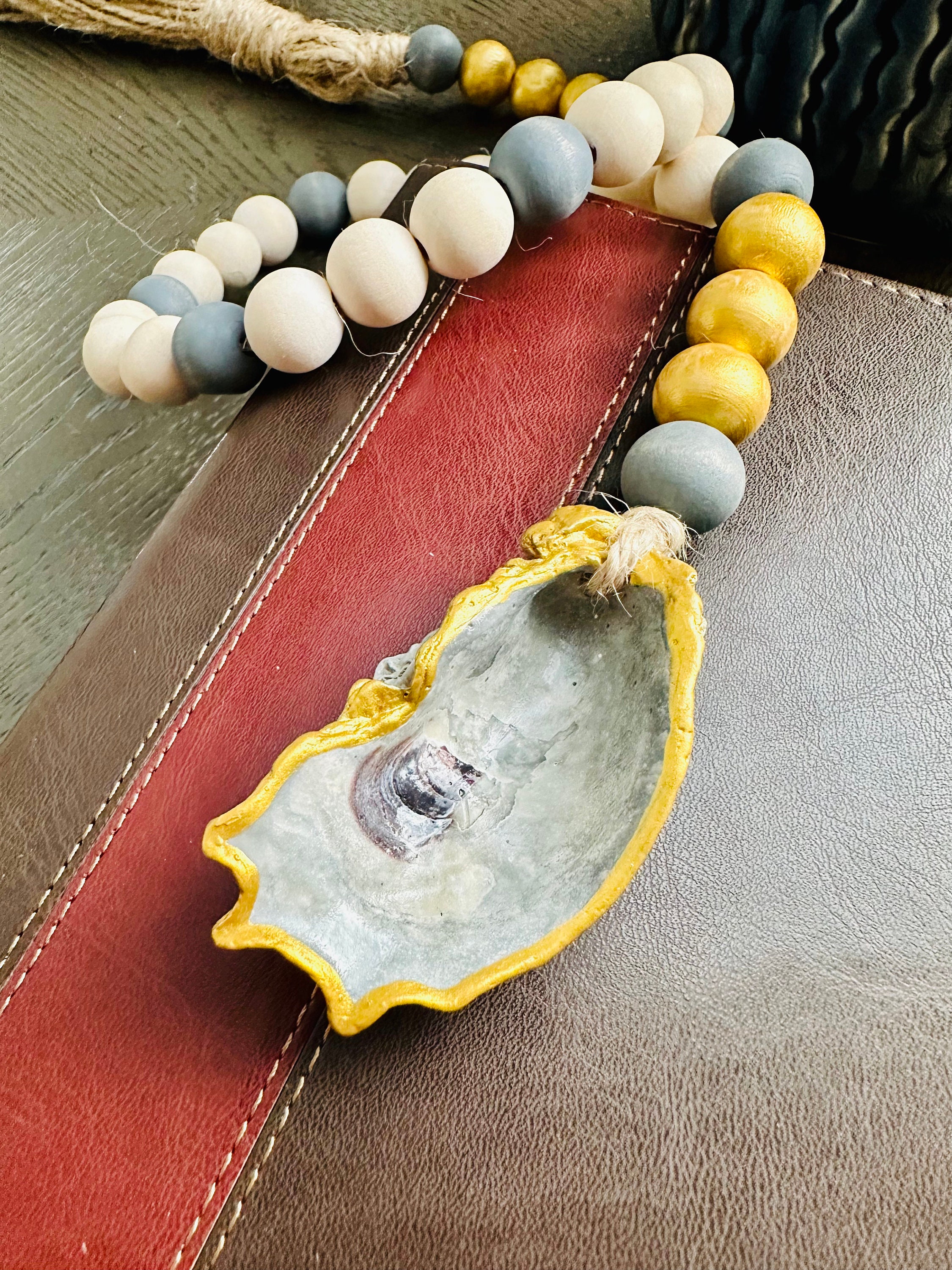 Open Ended Blessing Beads With Oyster Shell and Tassel, Gratitude Beads ...