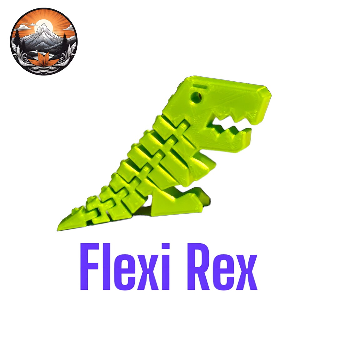 Flexi Rex - 3D Printed Articulating Dinosaur - Frankly Trex - Fidget ...