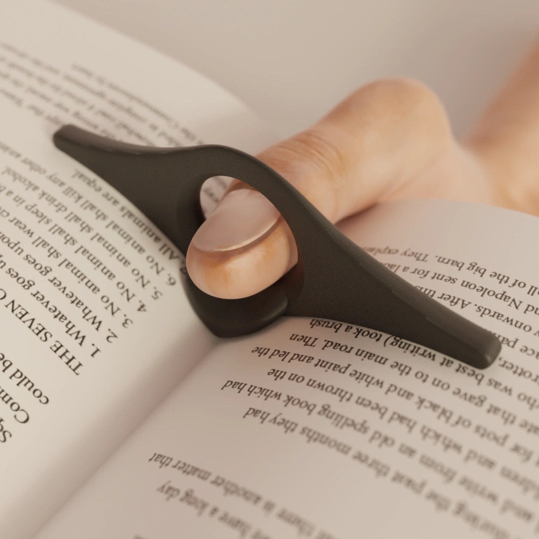 Ergonomic One-handed Book Page Holder - 3D Printed Reading Accessory ...