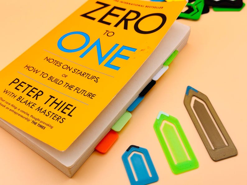 3D Printed Line Marker Set for Books – Text and Bookmark Tabs in 3 ...