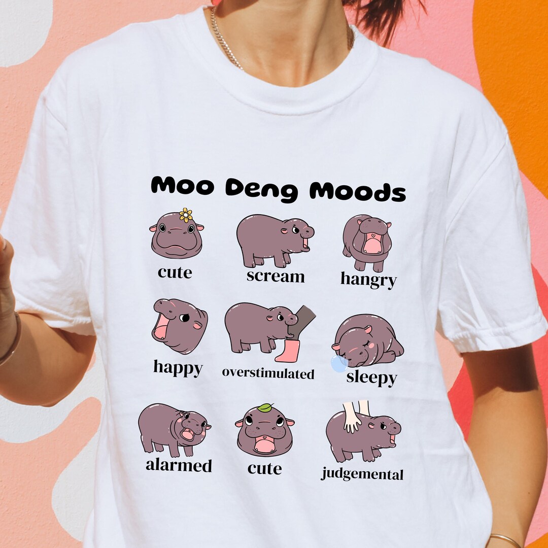 Moo Deng Shirt Moo Deng Tshirt Moo Deng Tee Moo Deng Present Cute Baby ...