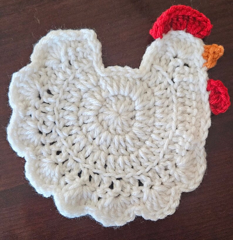 Crochet Chicken Coasters - Etsy