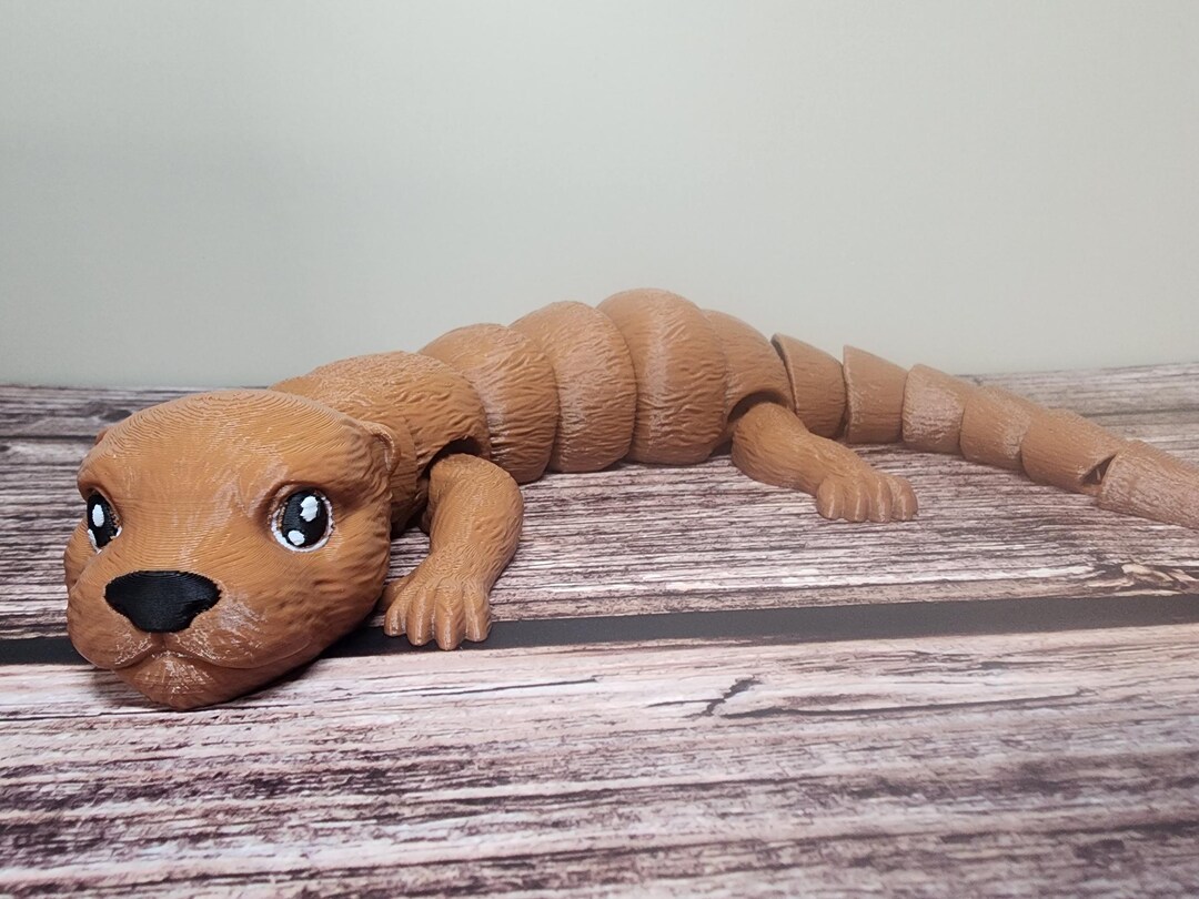 3D Printed Articulated Otter - Poseable Fidget Toy - Etsy