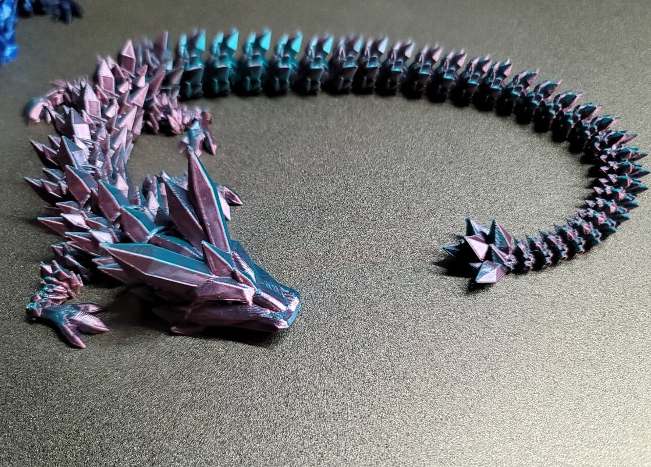 Crystal Dragon 3D Printed - Etsy