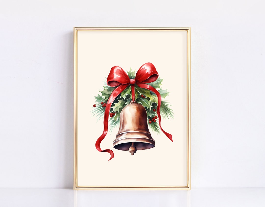 Christmas Bell Print | Christmas Printables | Western Prints ...