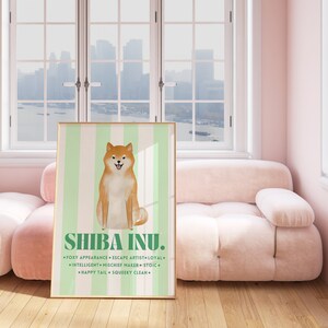 Shiba Inu Art Print | Shiba Inu Decor | Dog Lover Gift | Trendy Wall ...