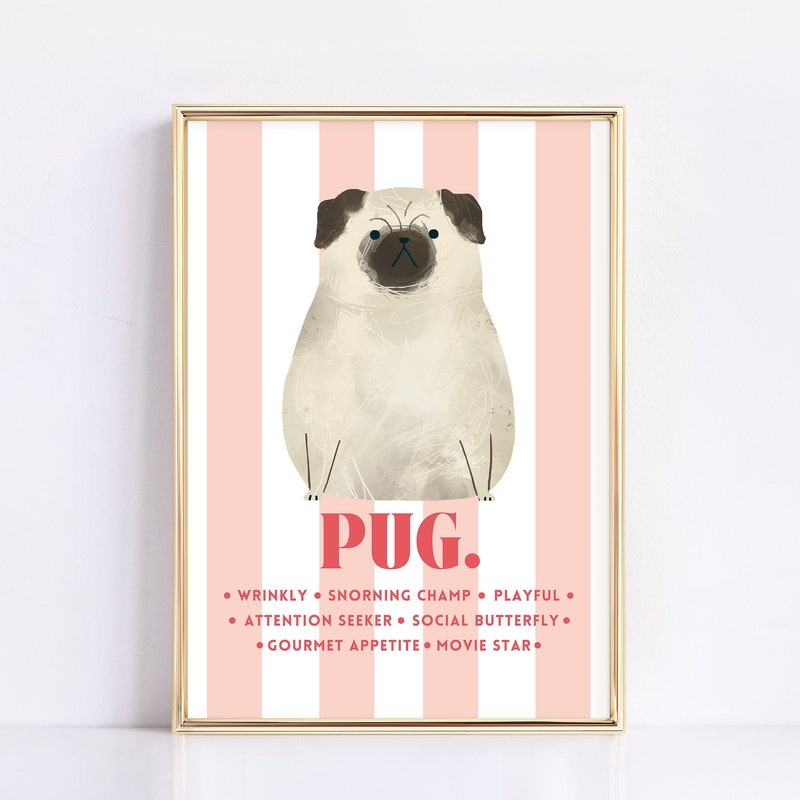 Pug Art - Etsy