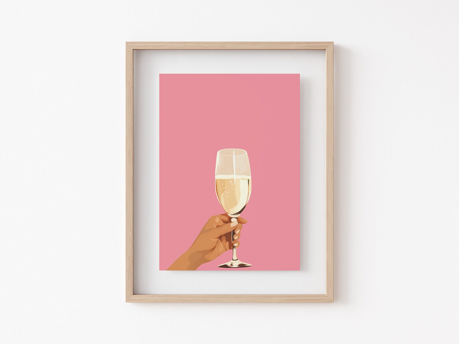 Pink Cheers Champagne Print | Bar Cart Wall Decor | Cheers Cocktail Printable | Bar Accessories ...