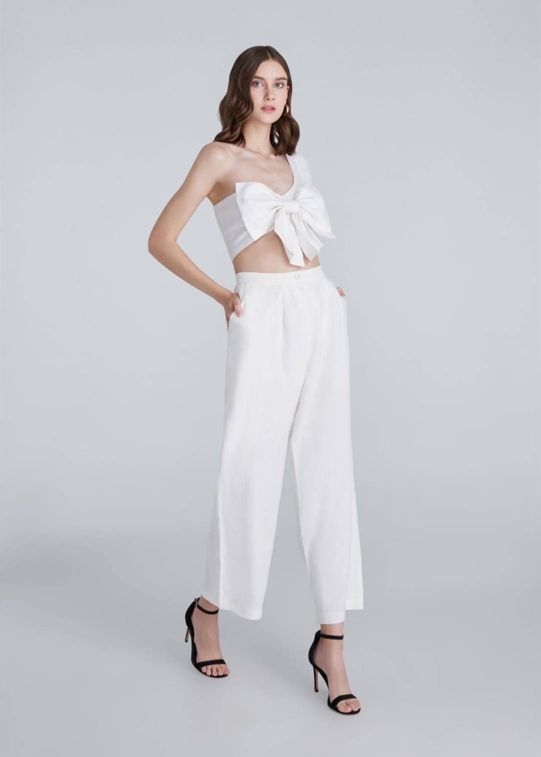 White Linen Palazzo Pants: Handmade Wide Leg Summer Trousers - Etsy