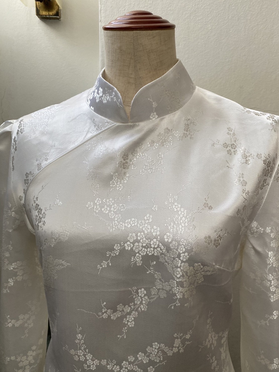 Custom White Feather Cheongsam Mini Dress,custom High Neck Qipao Short ...