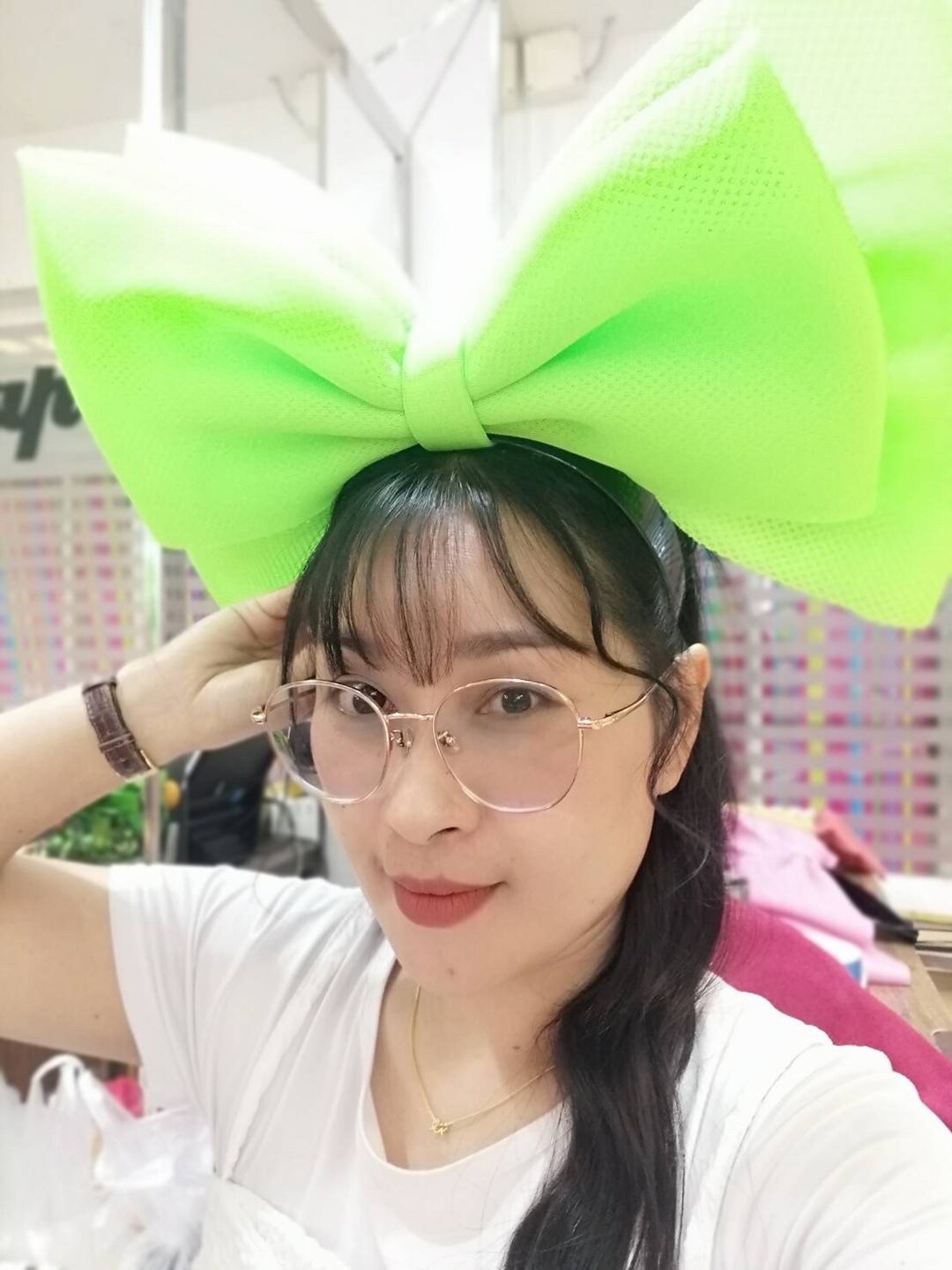 Colorful Big Bow Headband Hair Women Accessory for Long Hair Jumbo Bow ...