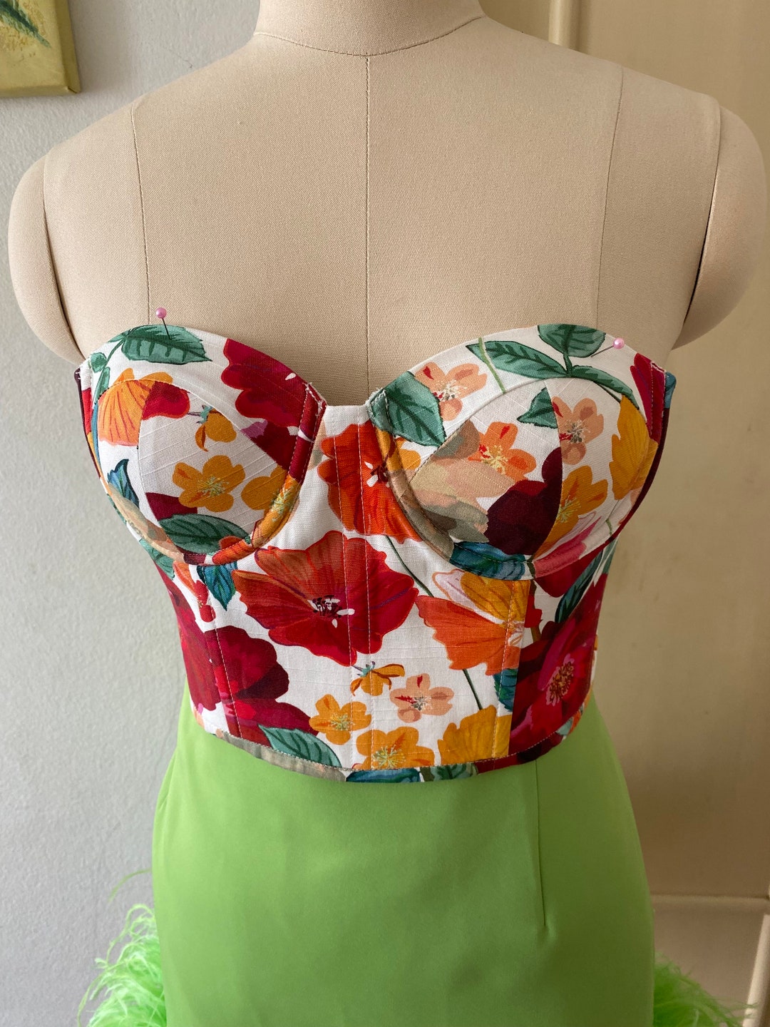 Floral Custom Corset Top for Women,corset Wedding Dress,personalized ...