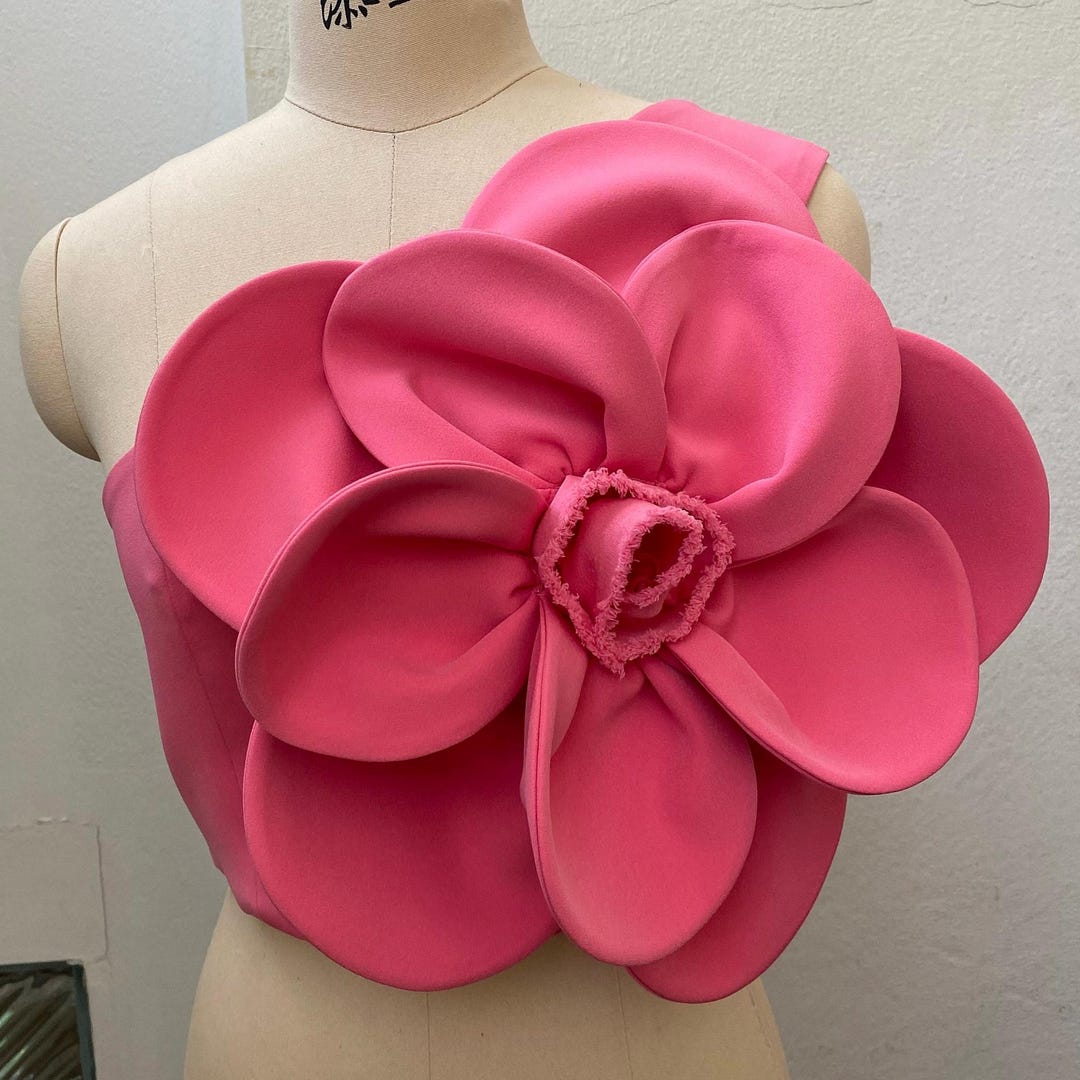 3D Pink Floral Dress Wedding Plus Size Top Custom Top for Women ...