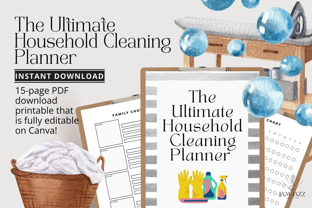 Ultimate Cleaning Planner Editable on Canva, Organize, Simplify, and ...