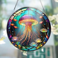 Handmade Stained Glass Clownfish Suncatcher: Nemo Inspired Ocean Decor ...