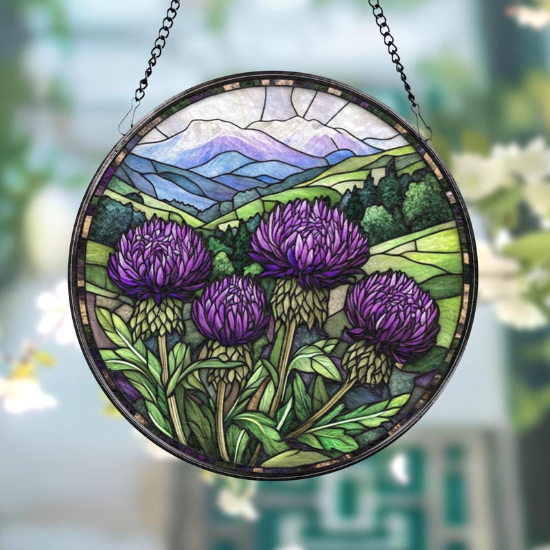 Stained Glass Purple Panel - Etsy UK