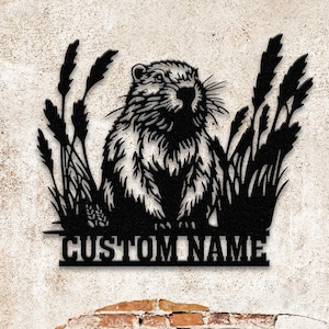 Custom Beaver Metal Sign – Personalized Beaver Lover Gift, Rustic ...