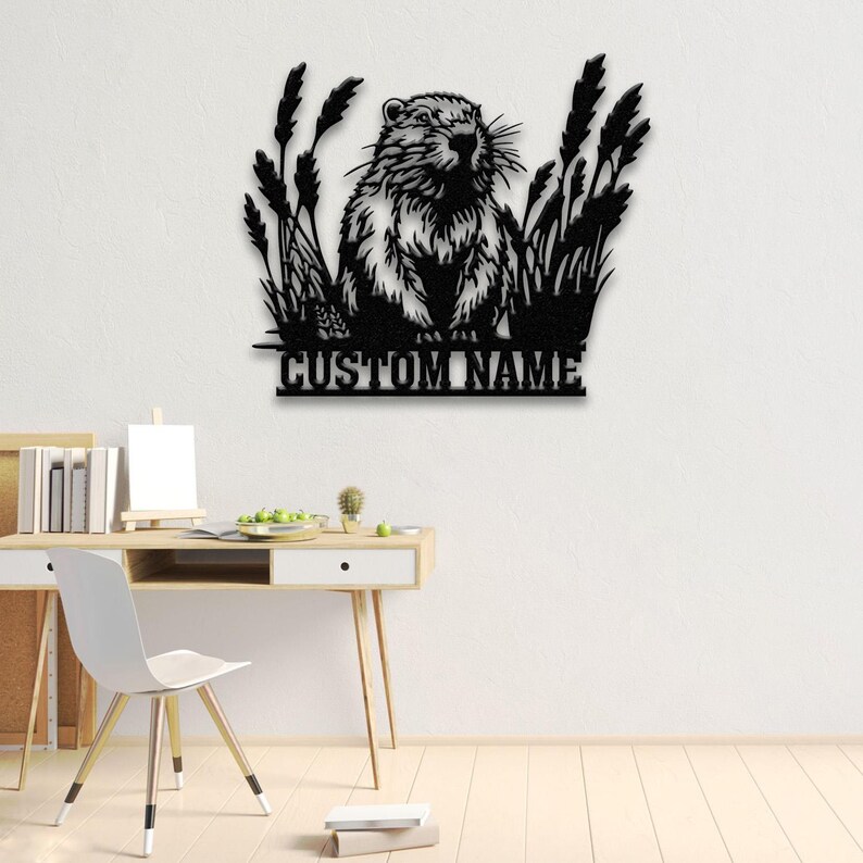 Custom Beaver Metal Sign – Personalized Beaver Lover Gift, Rustic ...