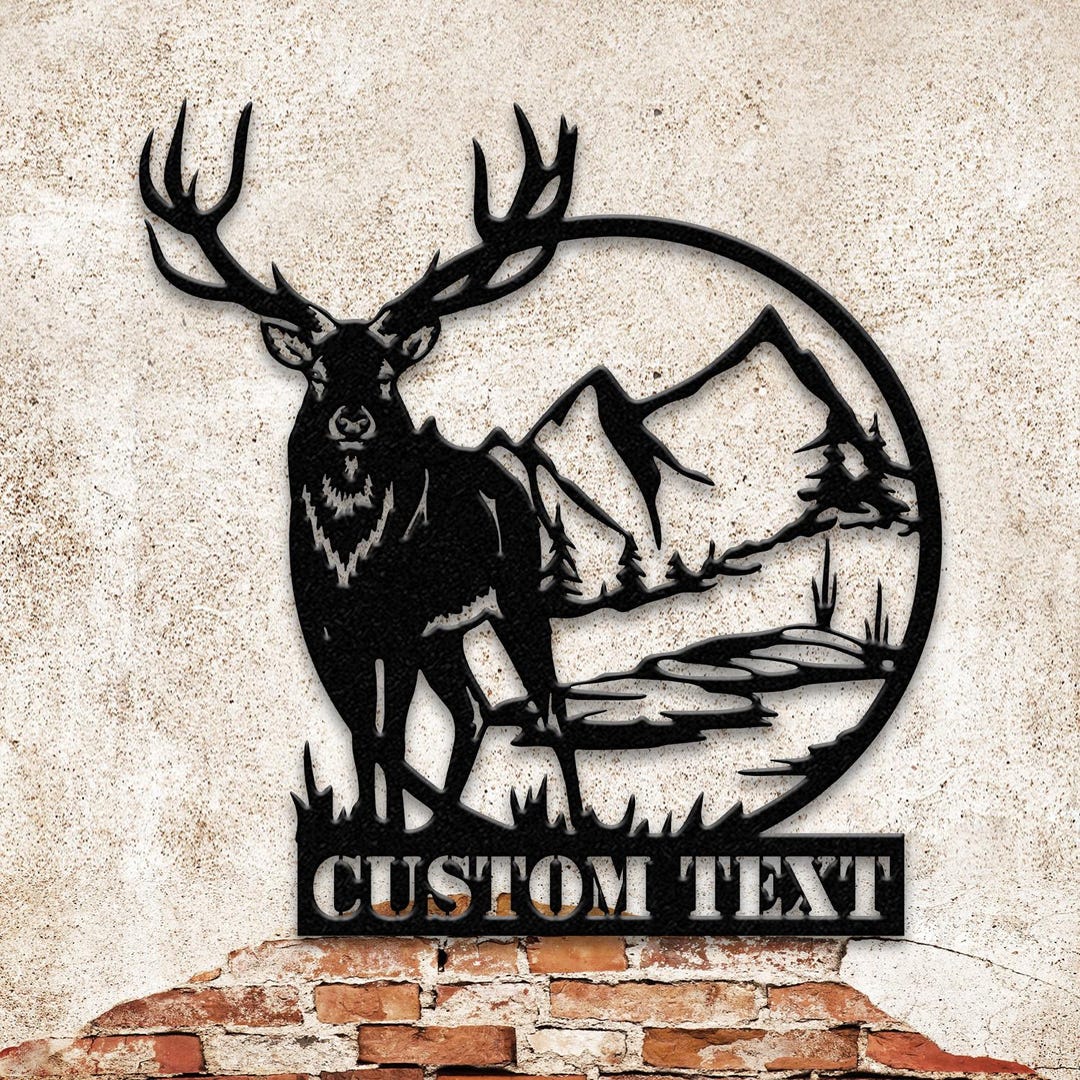 Custom Metal Family Deer Sign, Deer Cabin Sign, Cabin Sign, Nature ...