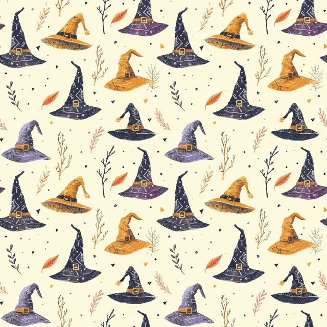 80 Vintage Halloween Print Seamless Patterns Collection, Instant ...