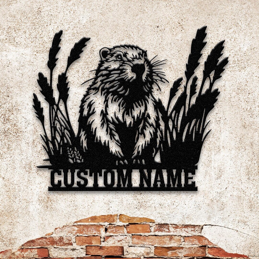 Custom Beaver Metal Sign – Personalized Beaver Lover Gift, Rustic ...