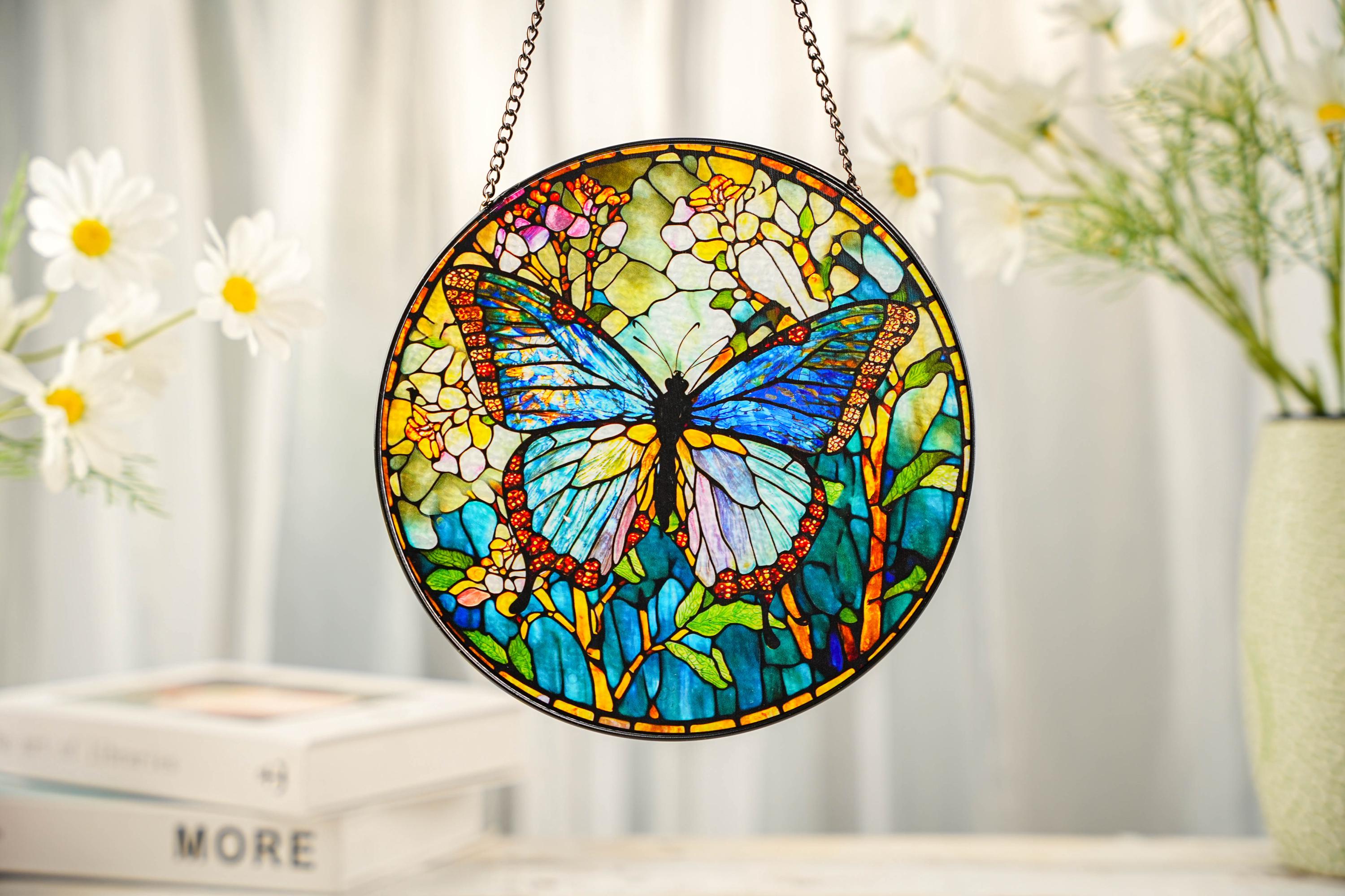 Butterfly Stained Glass Suncatcher Butterfly Light Catcher Window ...