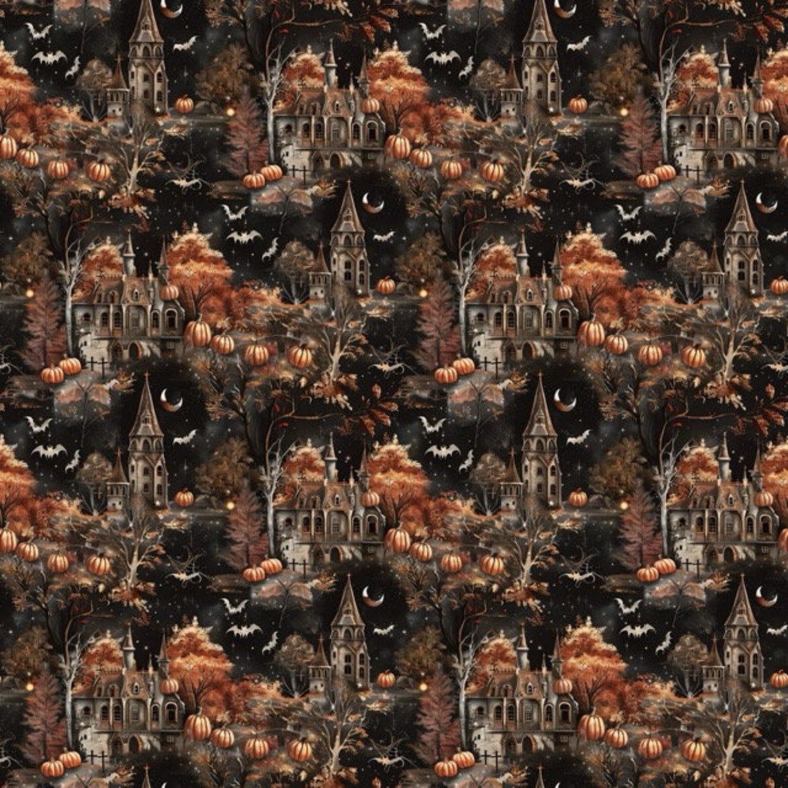 80 Vintage Halloween Print Seamless Patterns Collection, Instant ...