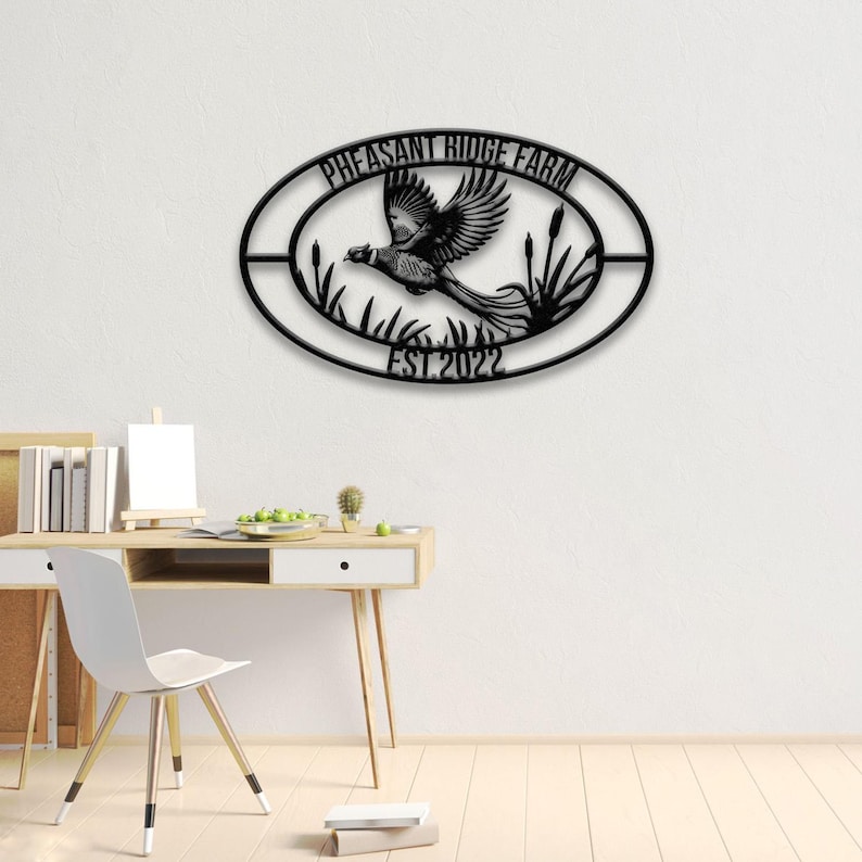 Personalized Pheasant Metal Sign, Custom Pheasant Hunting Name Sign ...