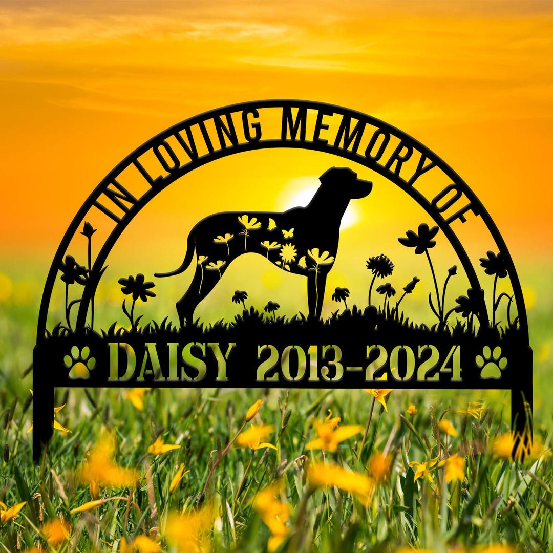 Personalized Rhodesian Ridgeback Memorial Stake - Custom Dog Grave ...