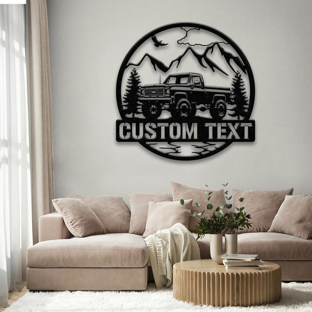 Custom Classic Car Metal Sign With Led Lights, Man Cave Dad's Gift ...
