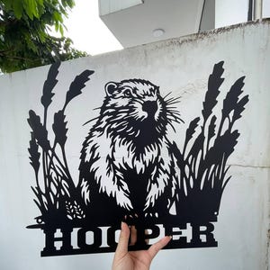 Custom Beaver Metal Sign – Personalized Beaver Lover Gift, Rustic ...