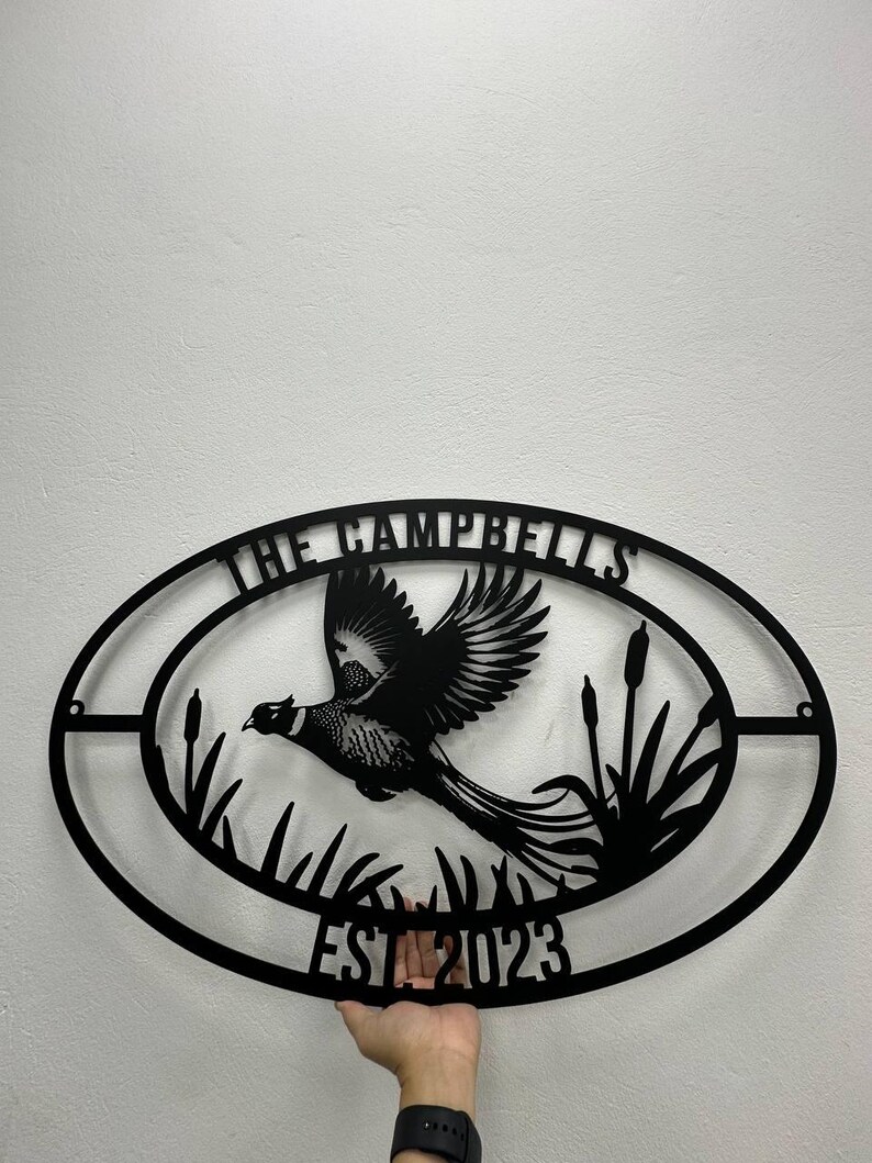 Personalized Pheasant Metal Sign, Custom Pheasant Hunting Name Sign ...