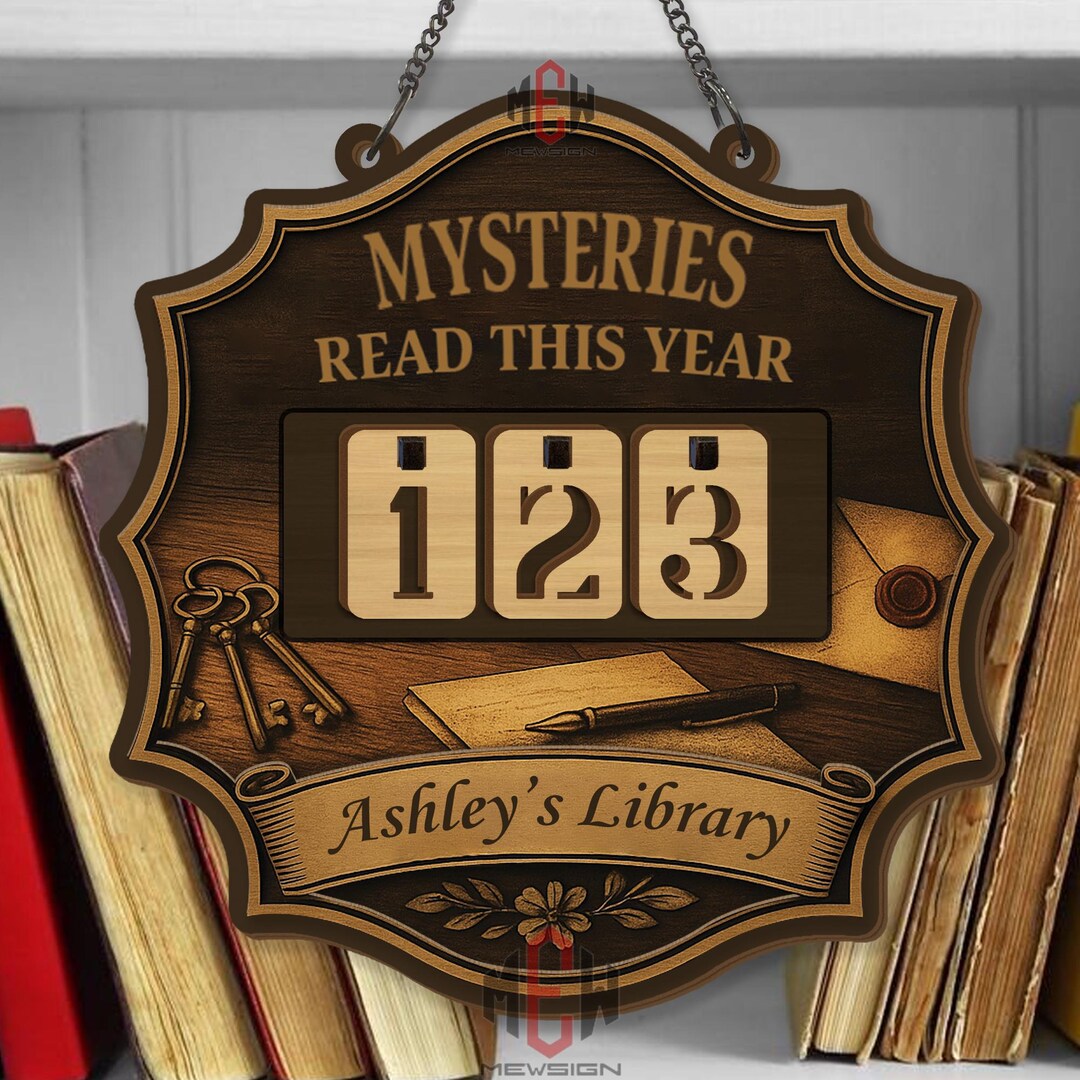Mysteries Read This Year Tracker – Detective Keys and Letter Design ...