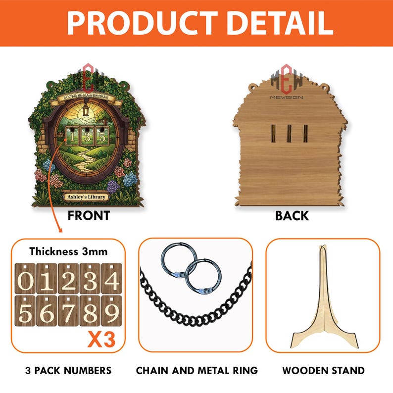 Books Read This Year Stained Glass Book Tracker, Cozy Cottage Library ...