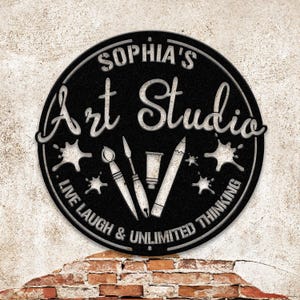 Personalized Art Studio Sign, Custom Painting Metal Wall Art, Artist ...