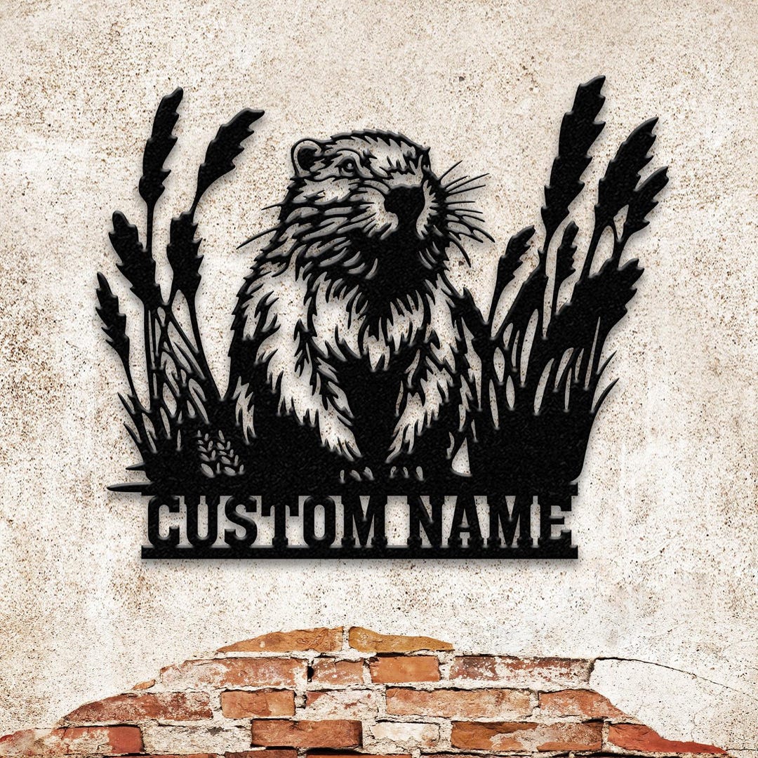 Beaver Cabin Sign, Personalized Metal Beaver Sign, Cabin Decor, Outdoor ...