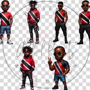 Trinidad and Tobago Men Clipart Bundle, Trinidadian Man, Black Man ...