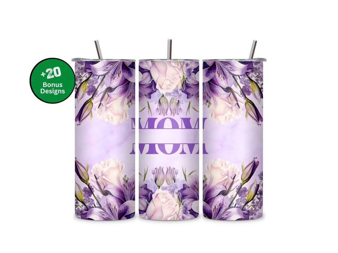 Purple MOM Split Tumbler Wrap PNG , Add Mom's Name, Add Kids Names ...