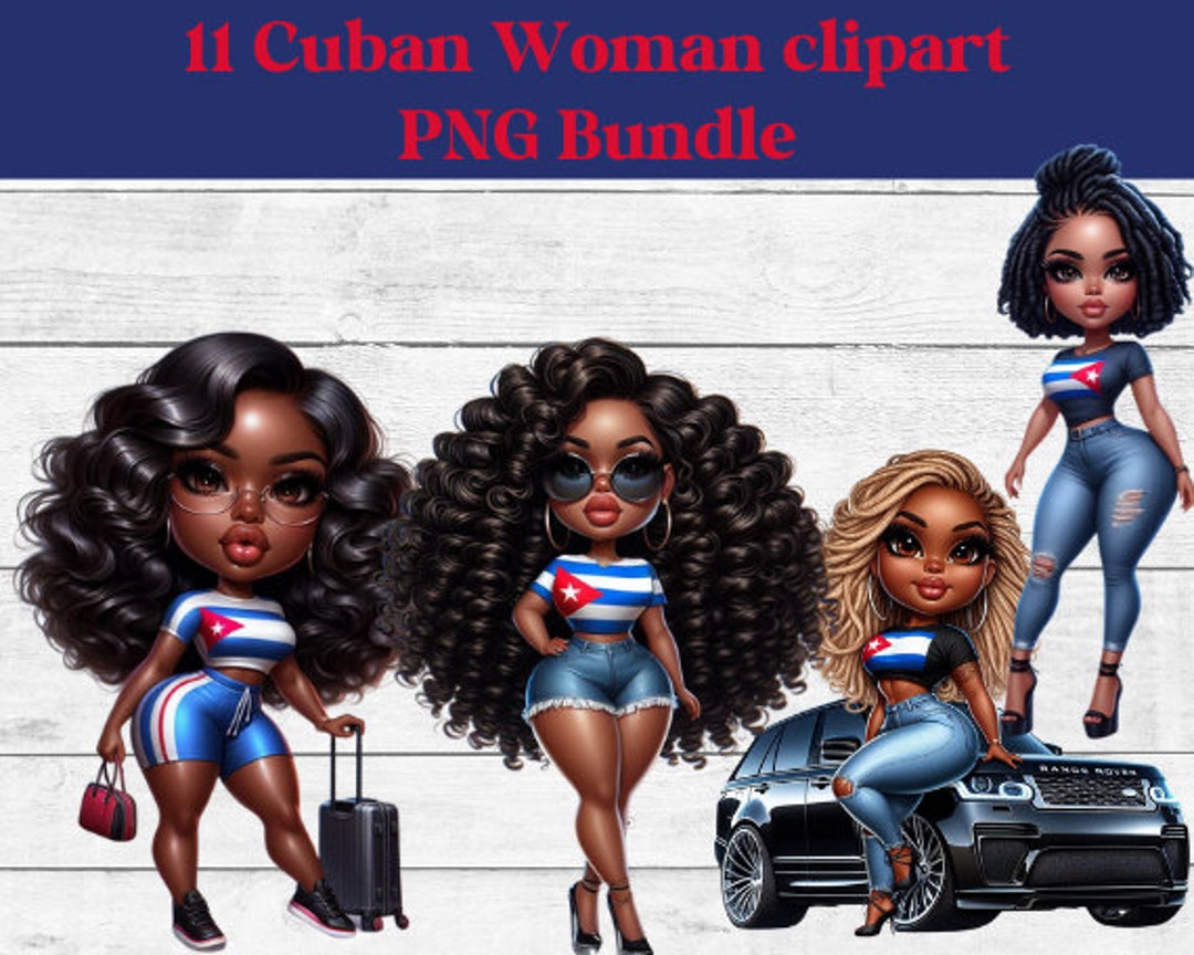 Caribbean Girl Clipart Bundle, Caribbean Woman, Fashion Girl Clip Art ...