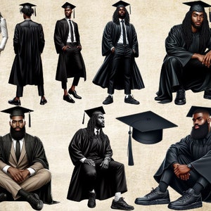 Graduation Clipart, African American Graduating Boys, School Clipart ...