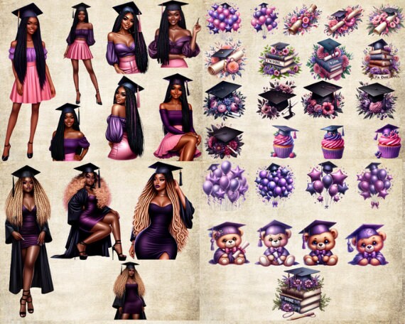 The Ultimate Graduation Clipart Bundle, Graduation Ceremony Graphics ...