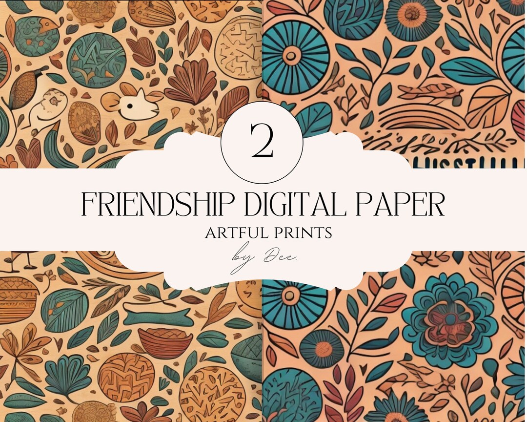 Friendship Digital Paper| Friendship Pattern| Digital Download ...