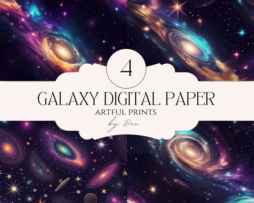 Galaxy Digital Paper| Starry Skies Digital Pattern| Galaxy Backgrounds ...